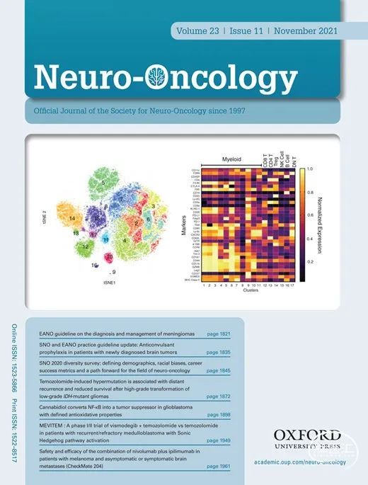 《Neuro-Oncology》2021年11月文章 - 脑医汇