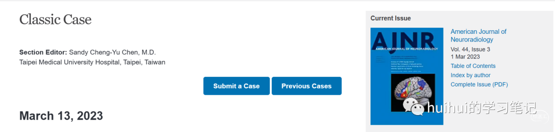 AJNR病例：颅内静脉血栓形成 - 脑医汇