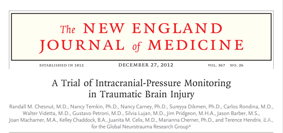 JAMA子刊：颅脑贯通伤患者的颅内压监测 - 脑医汇 - 神外资讯 - 神介资讯