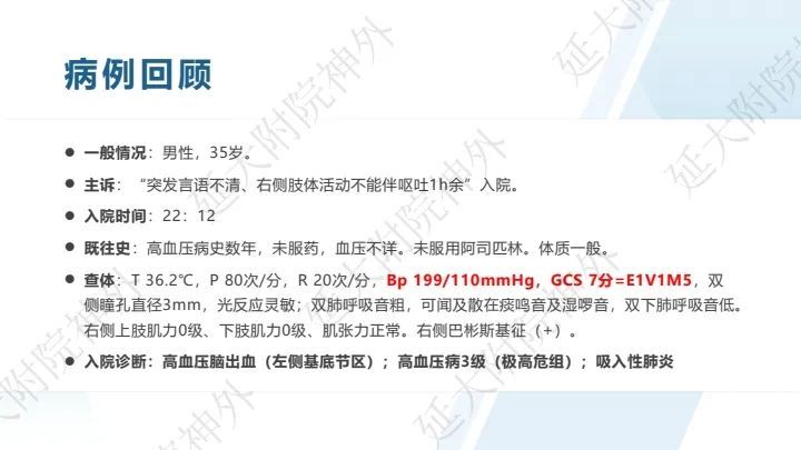 监测有道丨左侧基底节区出血破入脑室一例神经内镜下血肿清除术——颅脑创伤 神经重症周刊(第333期) 脑医汇
