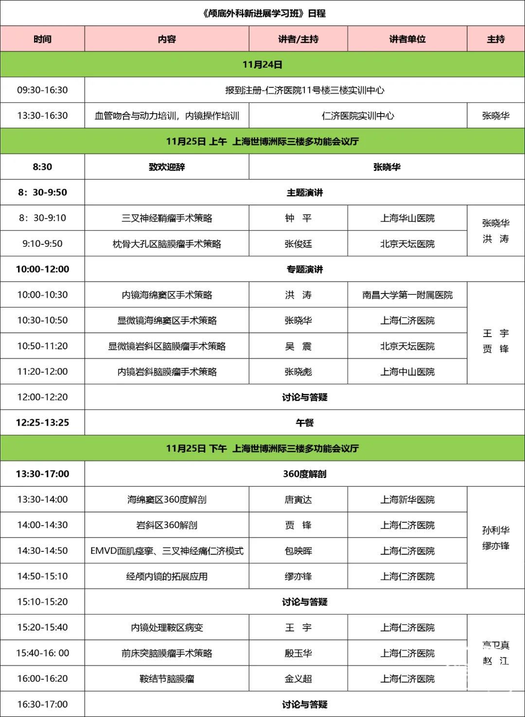 【会议通知】第十一届微创颅底神经外科新进展学习班，11月24日 26日，欢迎参会！ 脑医汇 神外资讯 神介资讯