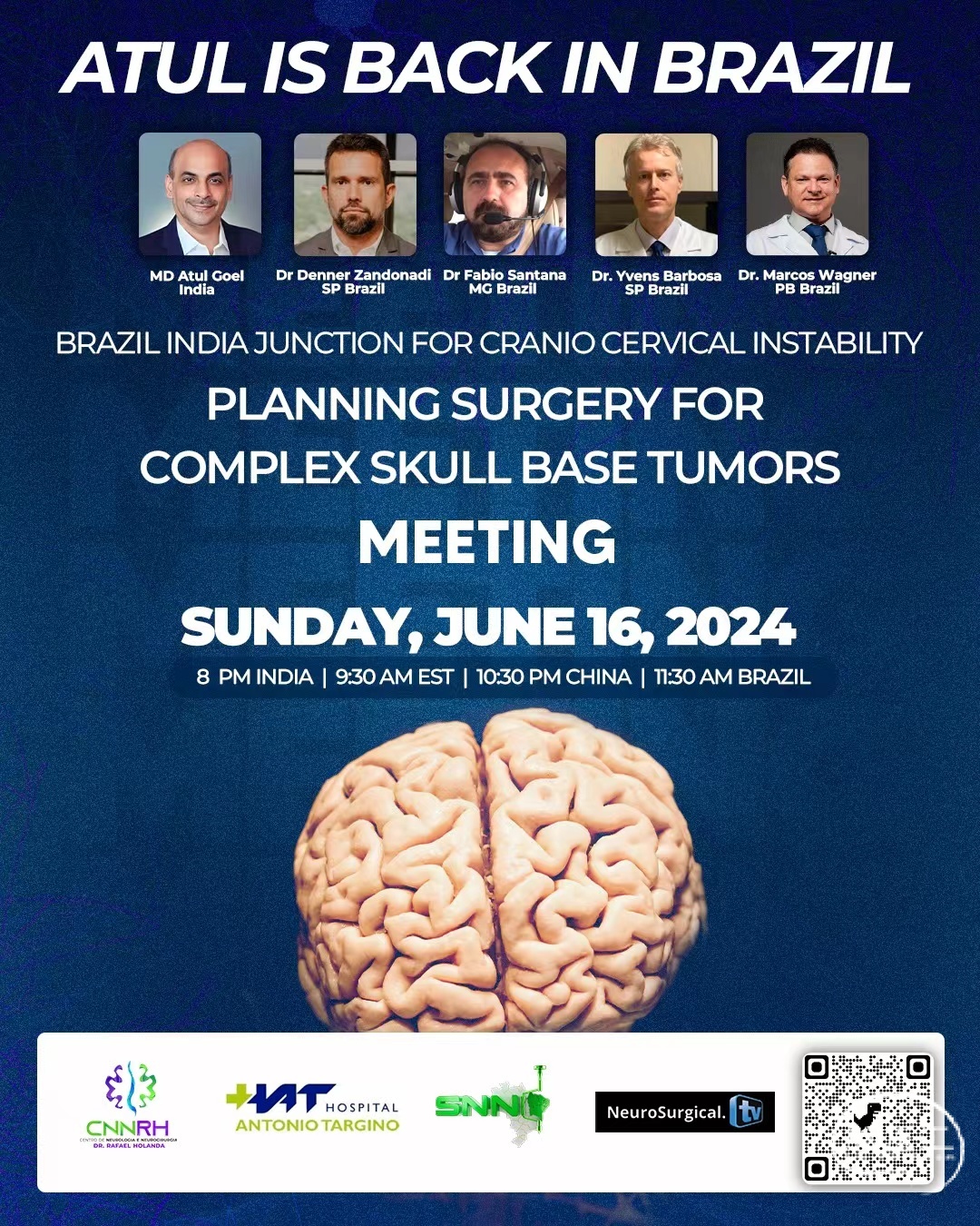 印度传奇神经外科大师Atul Goel系列课程 - 手术直播 - 脑医汇 - 神外资讯 - 神介资讯